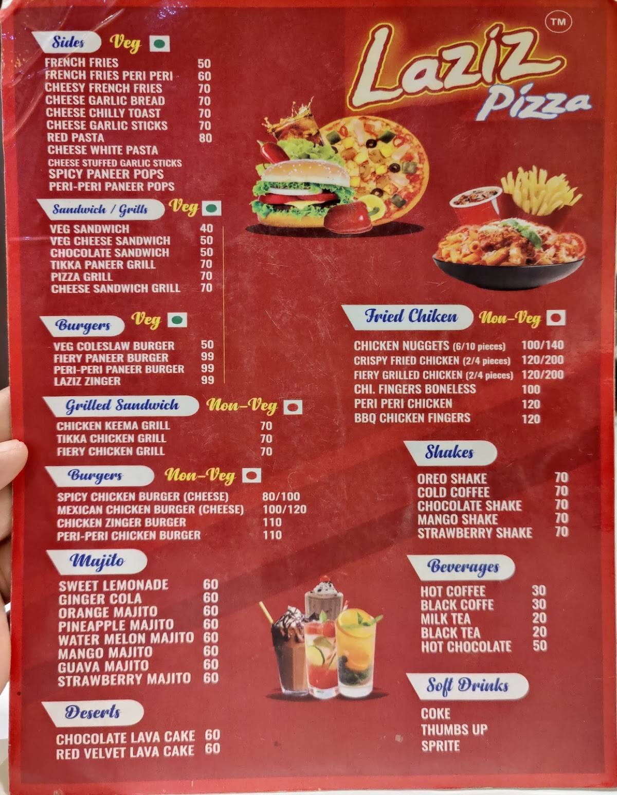Menu at Laziz Pizza Bethuadahari (QicGo), Bethuadahari