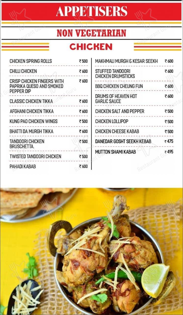 Menu at BIGG DADDY, Lucknow, Cyber Heights