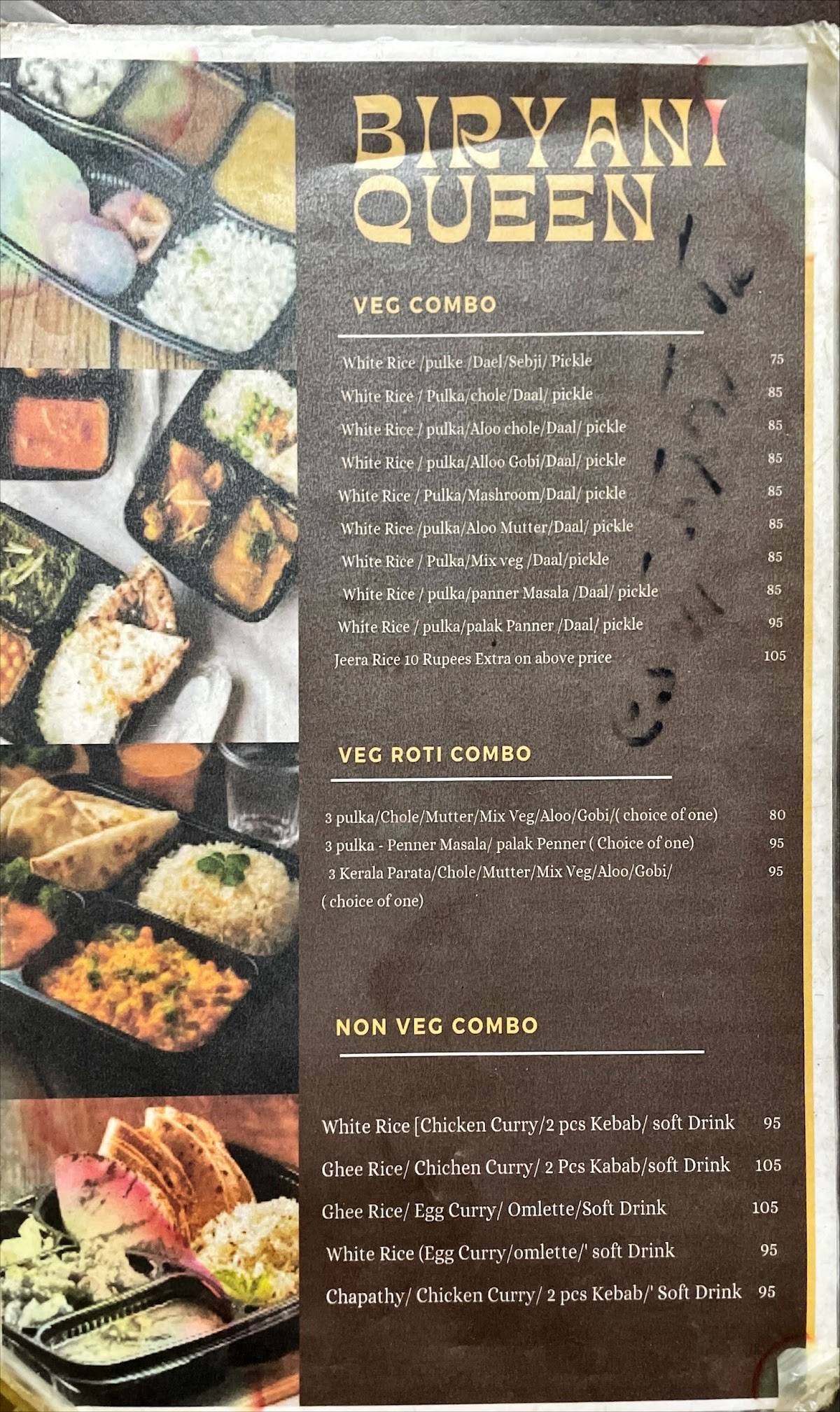 Menu at Biryani Queen, Bengaluru, 5th Main Rd