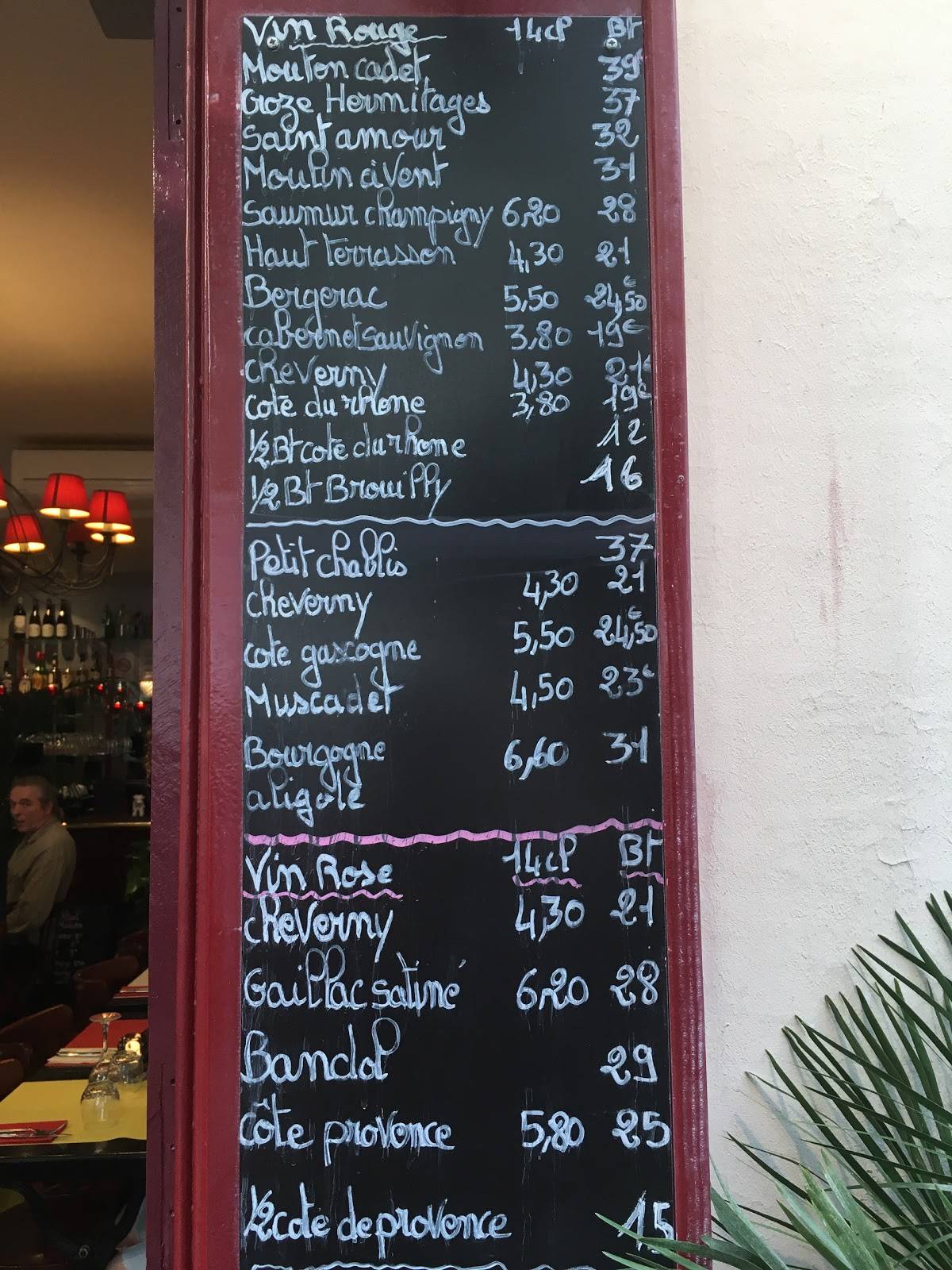 Carta del restaurante Bistro Chez Flo, Paris