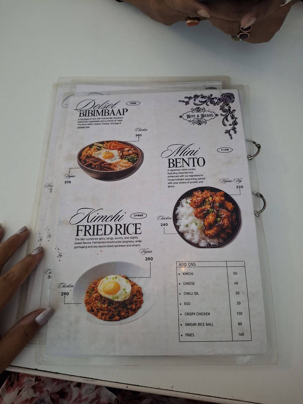 Menu at Bite & Beans 2D café House, Guwahati