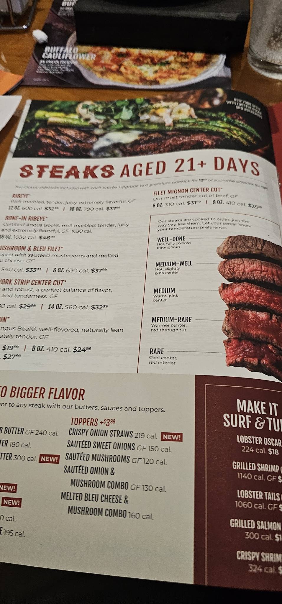 Menu at Black Angus Steakhouse, El Cajon, Graves Ave