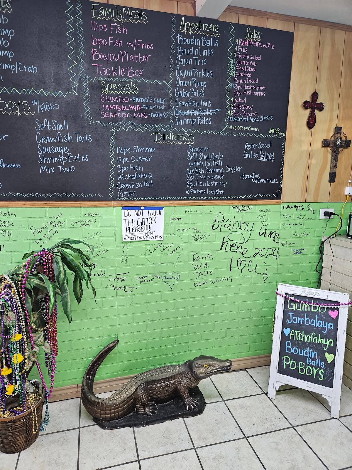 Menu at Black Pot Cajun Cuisine Inc restaurant, Waco