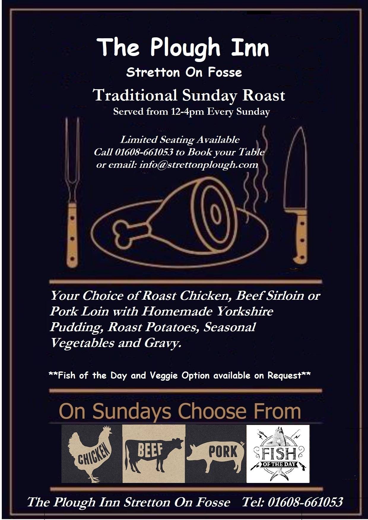 Menu at The Plough Inn pub & bar, Blockley