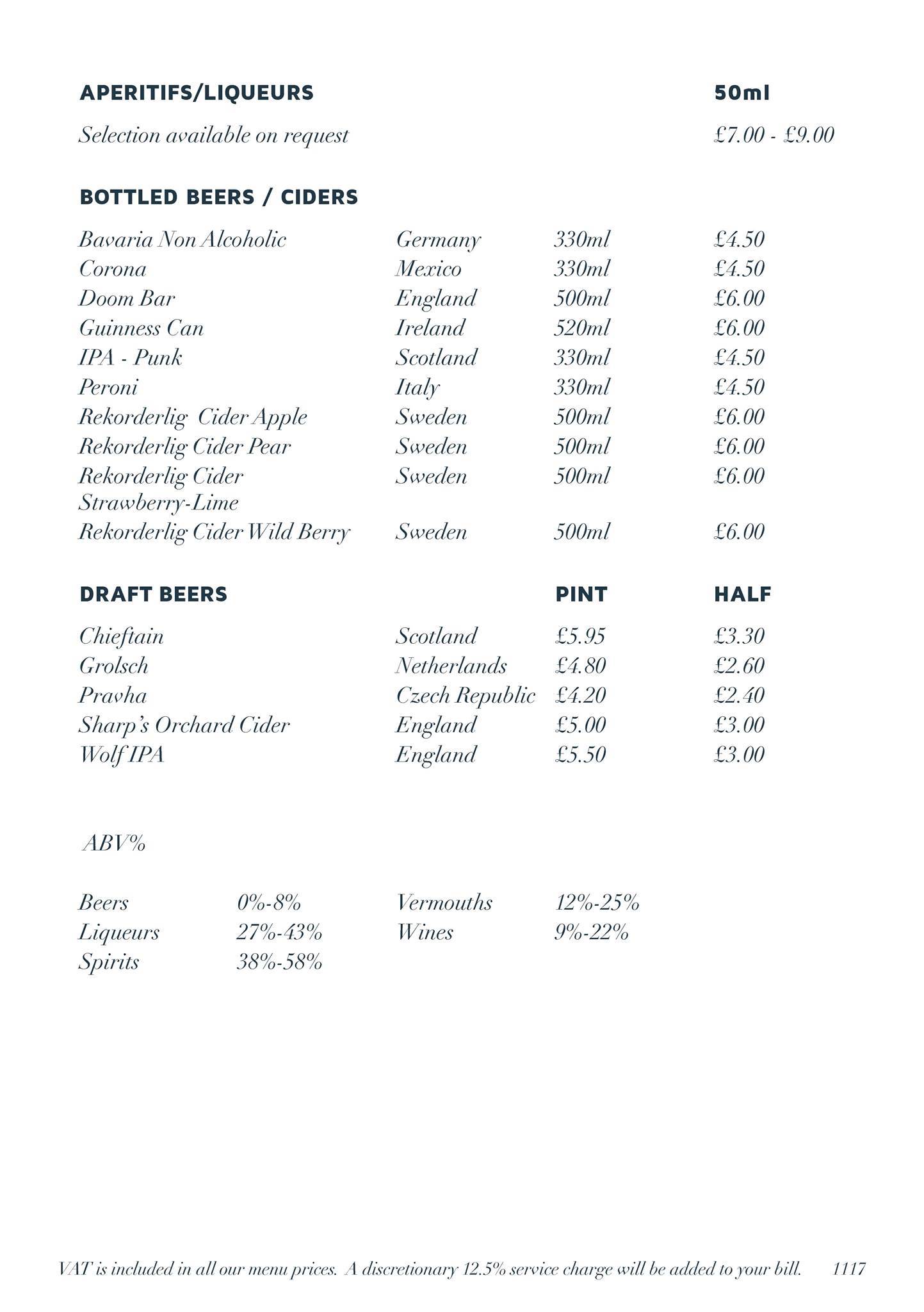 Menu at Bloom Kitchen & Bar, London, 1 King's Cross Rd