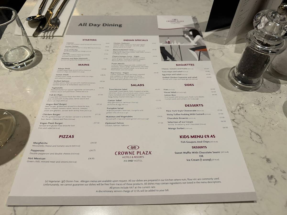 Menu at Bloom Kitchen & Bar, London, 1 King's Cross Rd