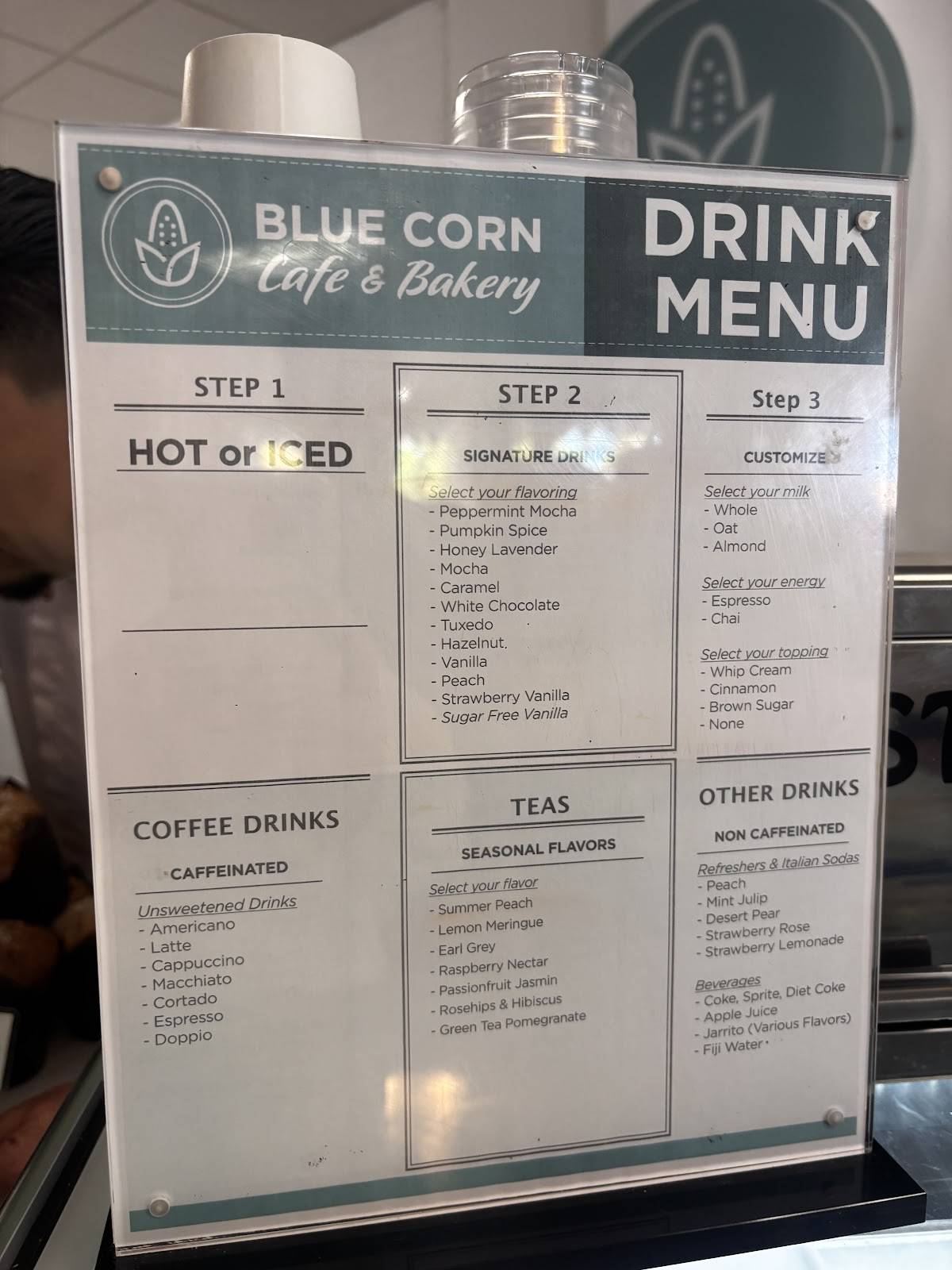 Menu at Blue Corn Cafe & Bakery, Glendale