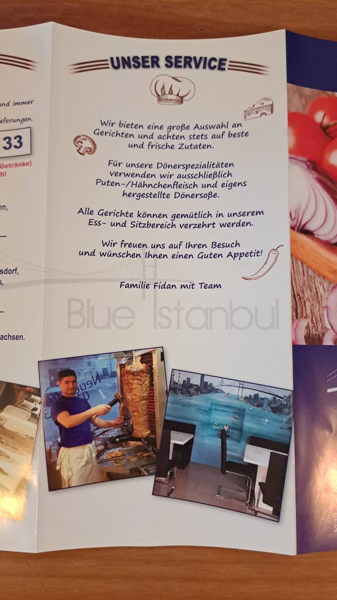 Speisekarte von Blue Istanbul restaurant, Heilsbronn