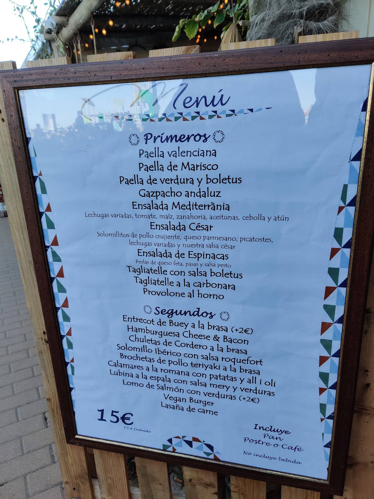 Carta del restaurante Boa Beach Valencia, Valencia