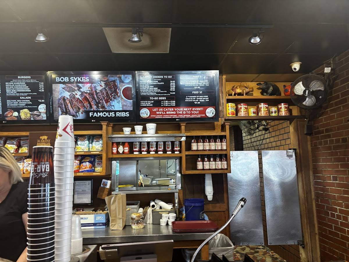 Menu at Bob Sykes BAR-B-Q, Bessemer