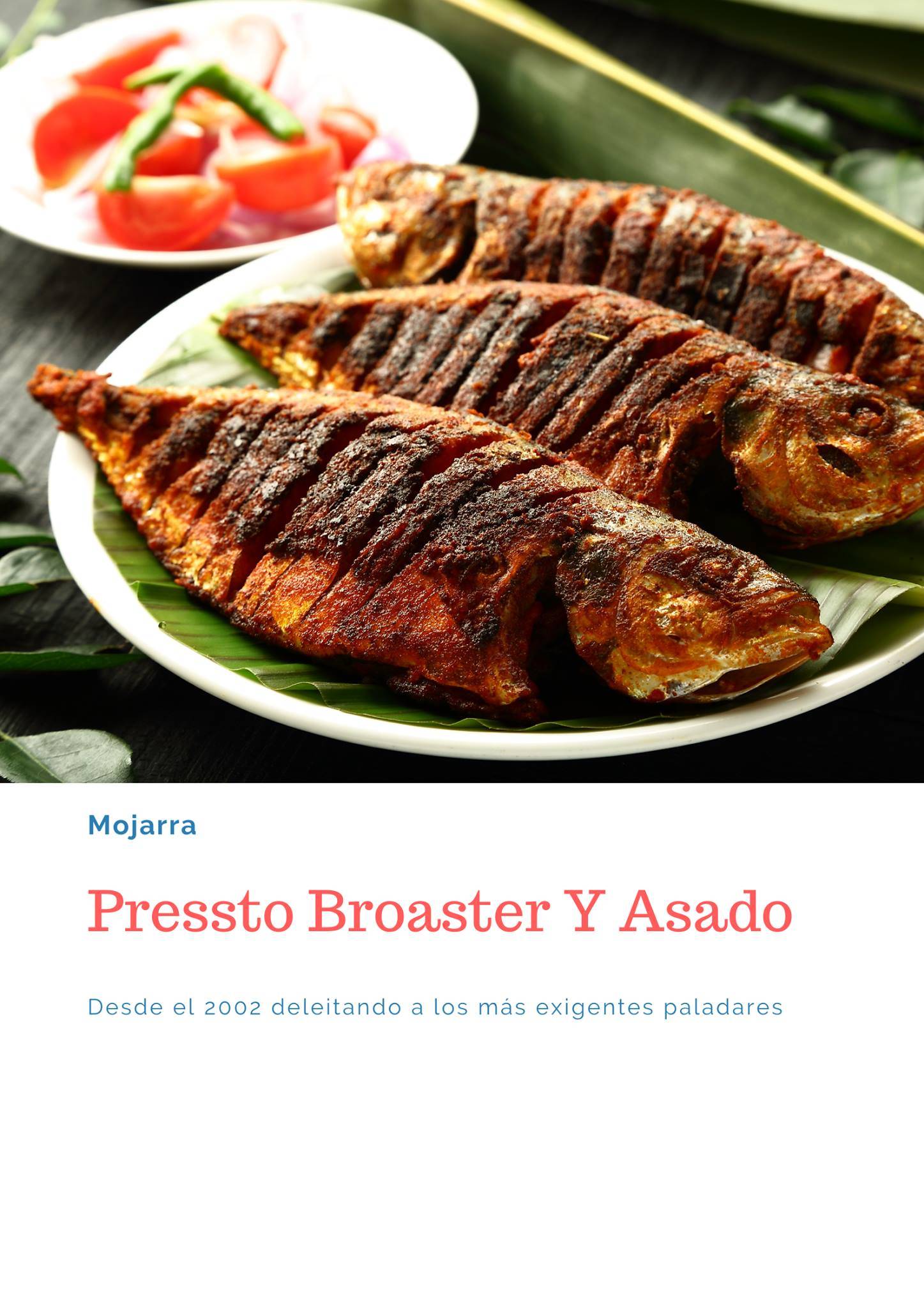 Carta del restaurante Pressto Broaster, Bogotá