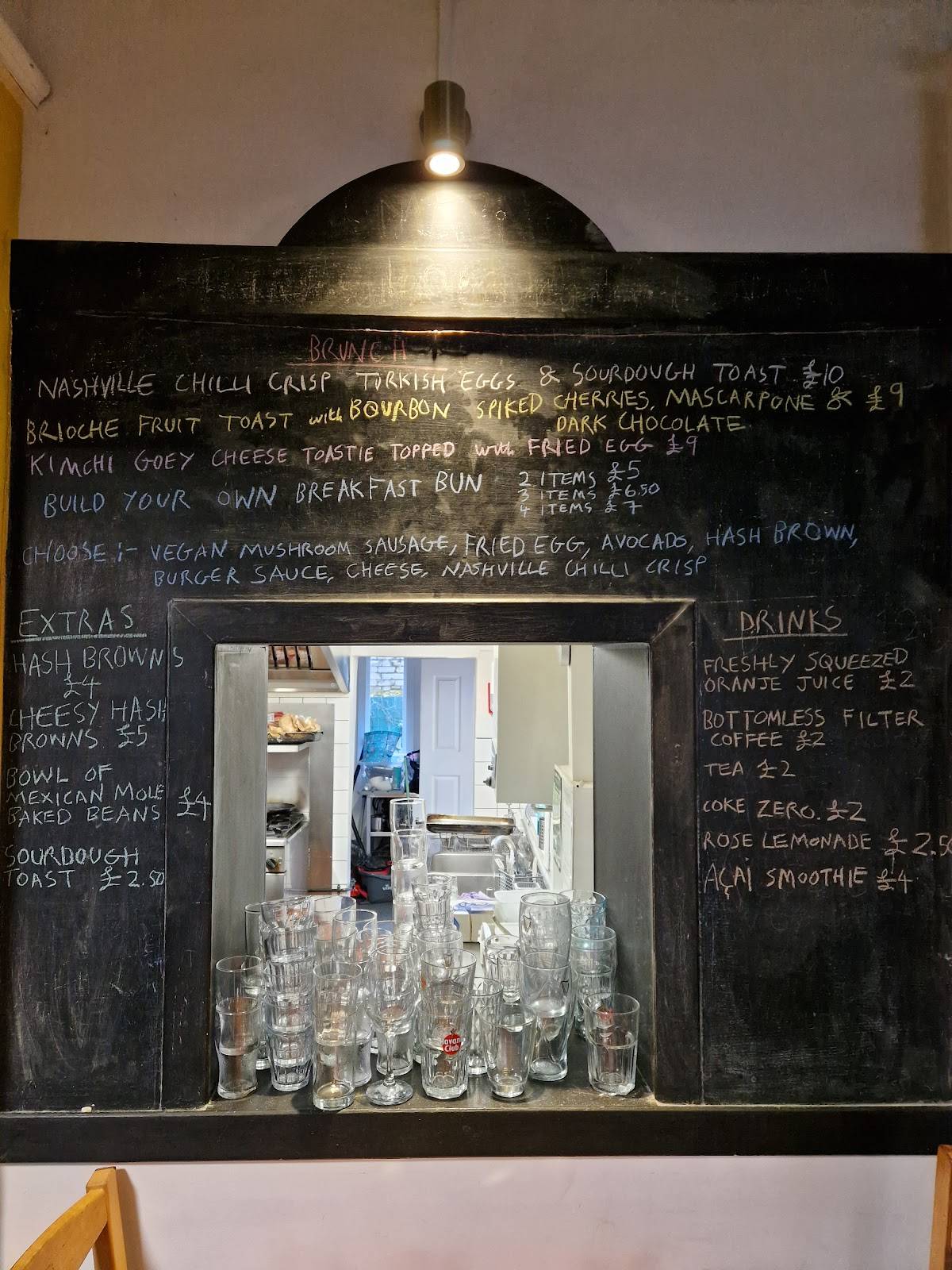 Menu at Bonnington Cafe and Community Centre, London