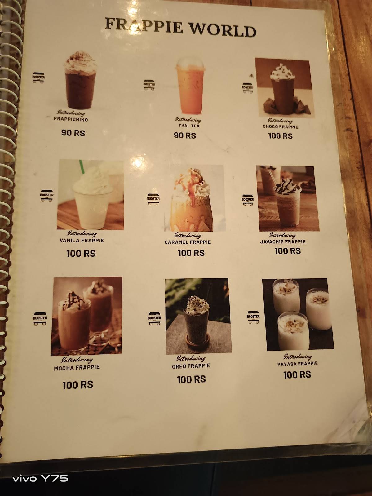 Menu at Booster Chaya Kottayam, Kottayam