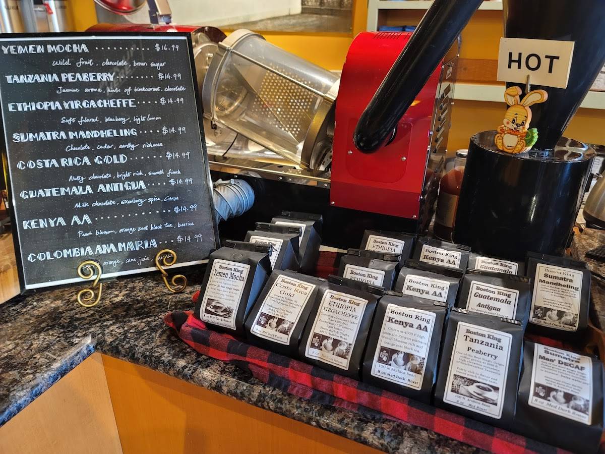 Menu at Boston King Coffee cafe, Woburn, 186 Cambridge Rd