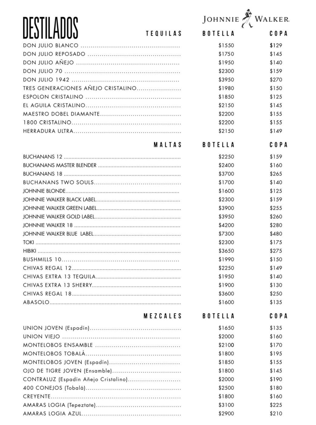 Carta del restaurante Botanero Moritas, Saltillo, Boulevard Parque ...
