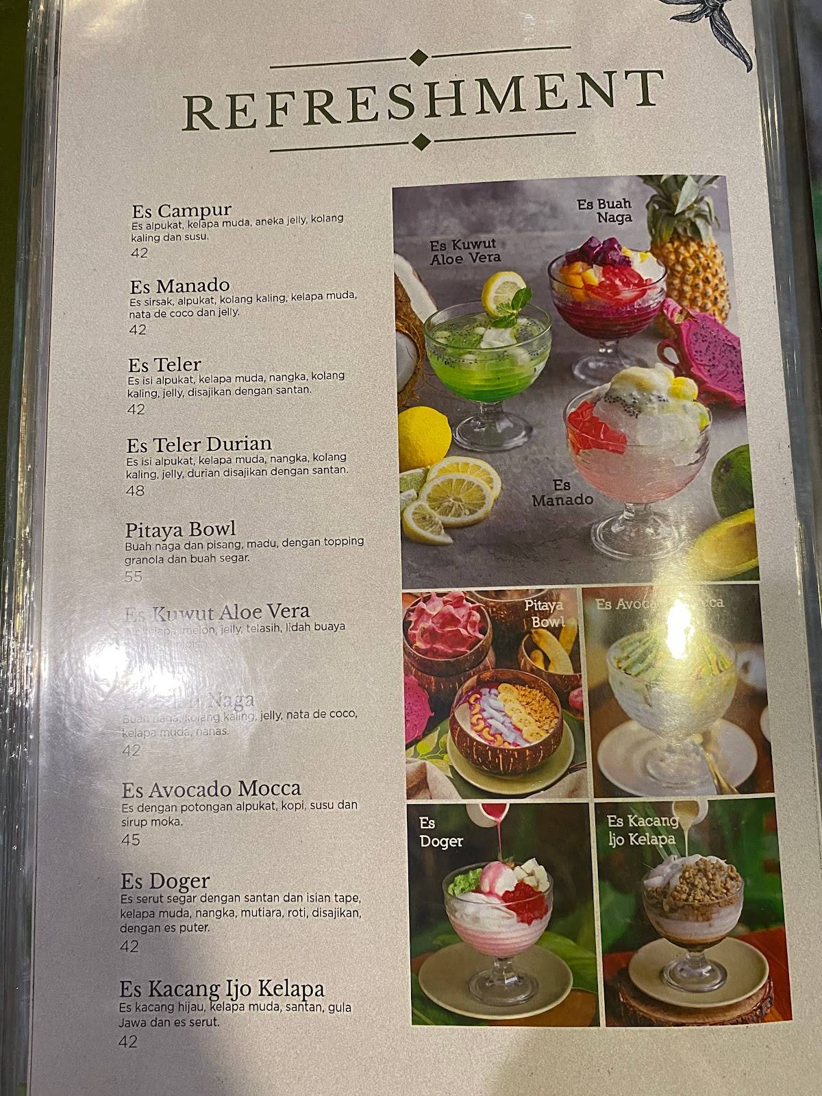 Menu at Botanika - Kertajaya Indah restaurant, Surabaya