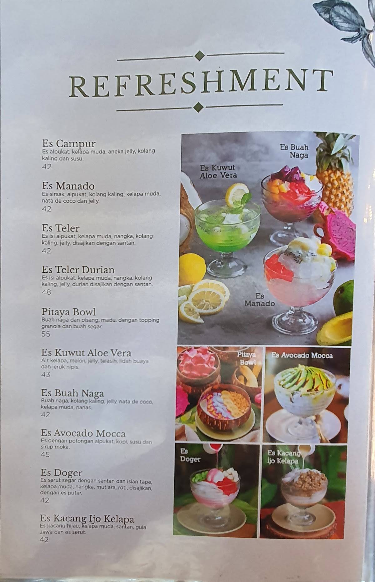 Menu at Botanika - Kertajaya Indah restaurant, Surabaya