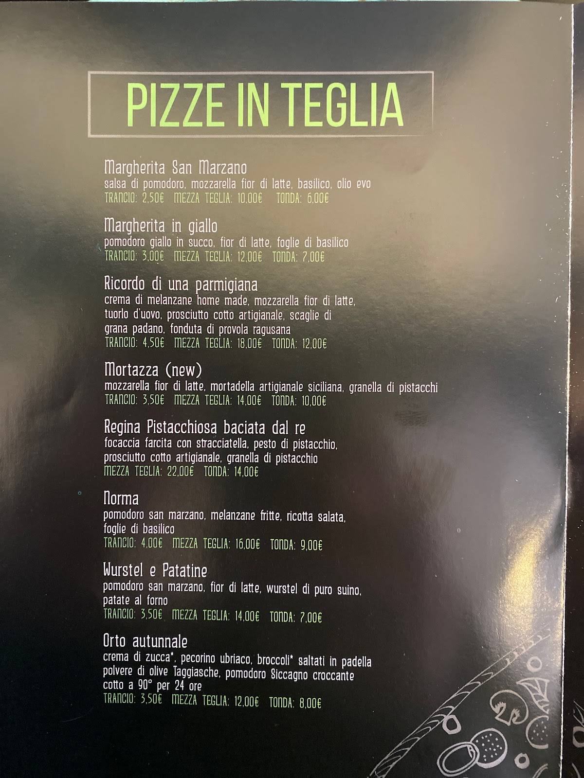 Speisekarte von Botanike Pizza Street Food, Catania