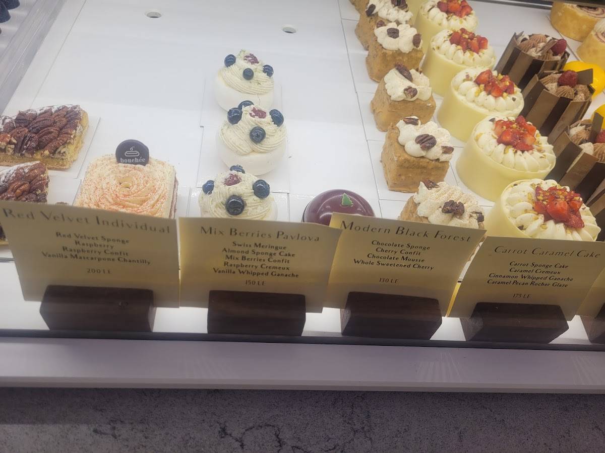 Menu at Bouchée cafe, Cairo