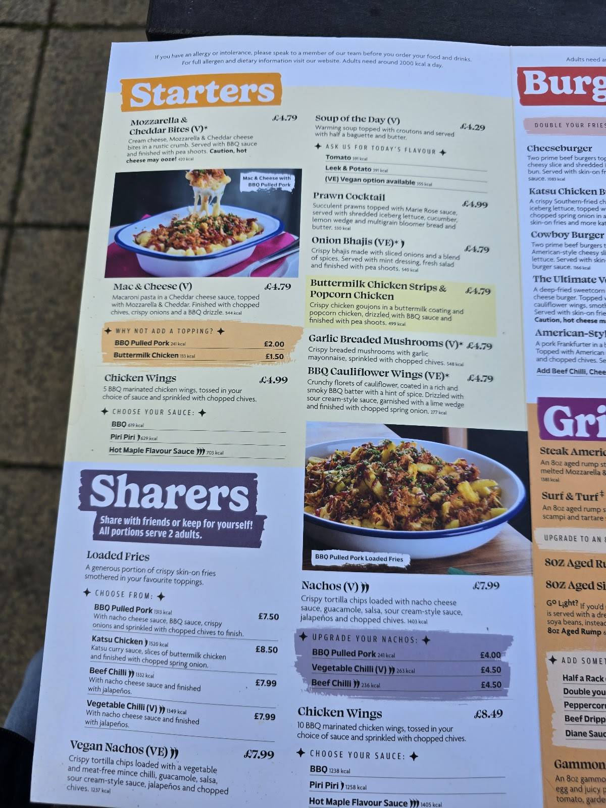 Menu at Boundary pub & bar, Alfreton