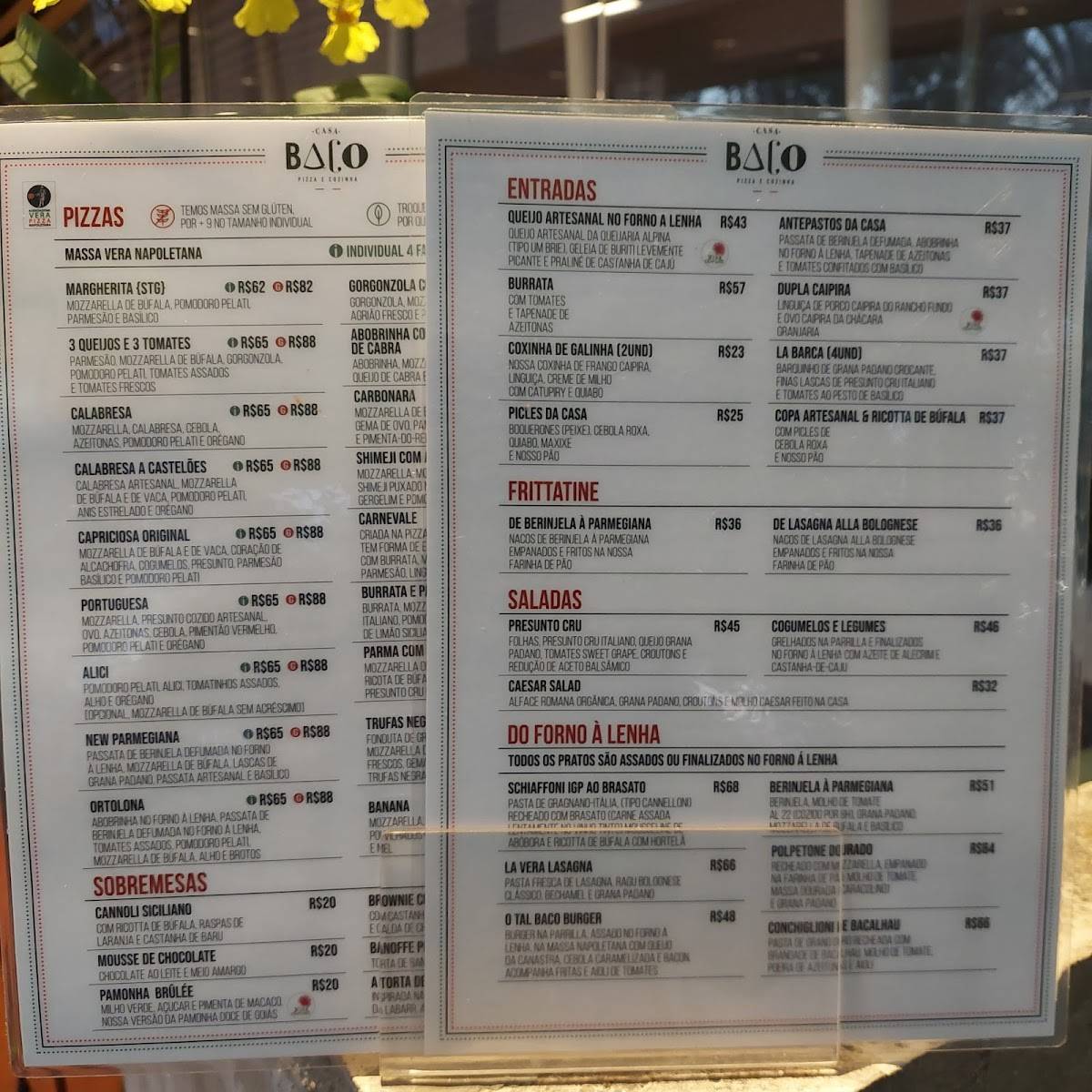 Menu em Casa Baco restaurante, Brasília, Casa Park ST SGCV/SUL Lote 22 ...