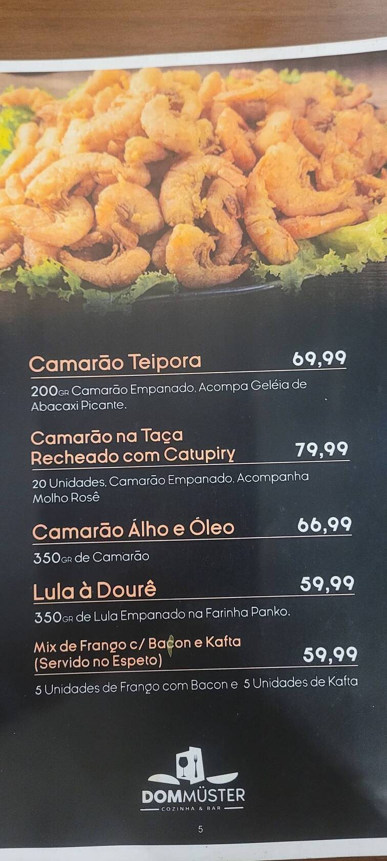 Menu em Dom Muster Cozinha & Bar em Samambaia, Taguatinga