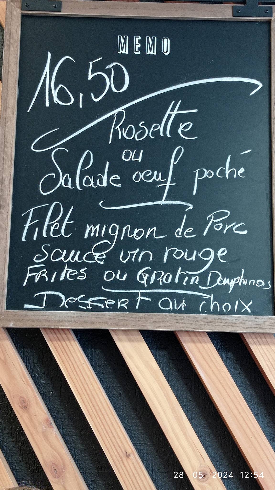 Menu au Bar Brasserie la Promenade, Autun