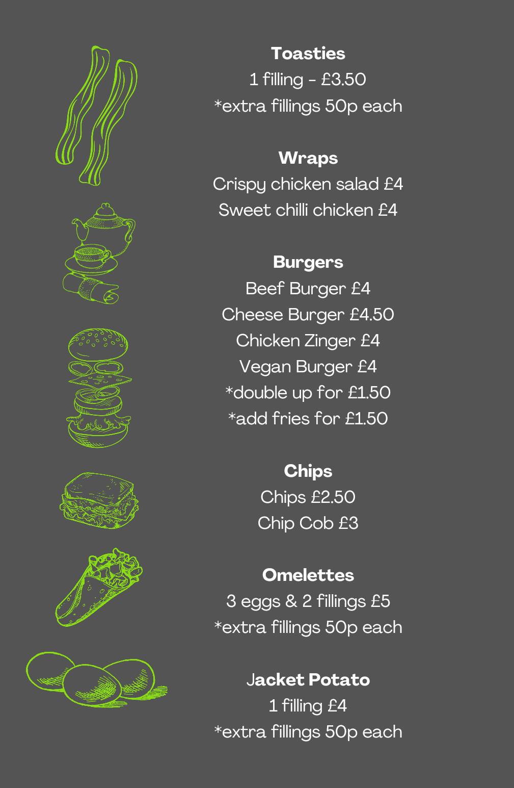 Menu at Brewsters Café & Cob Shop cafe, Markfield