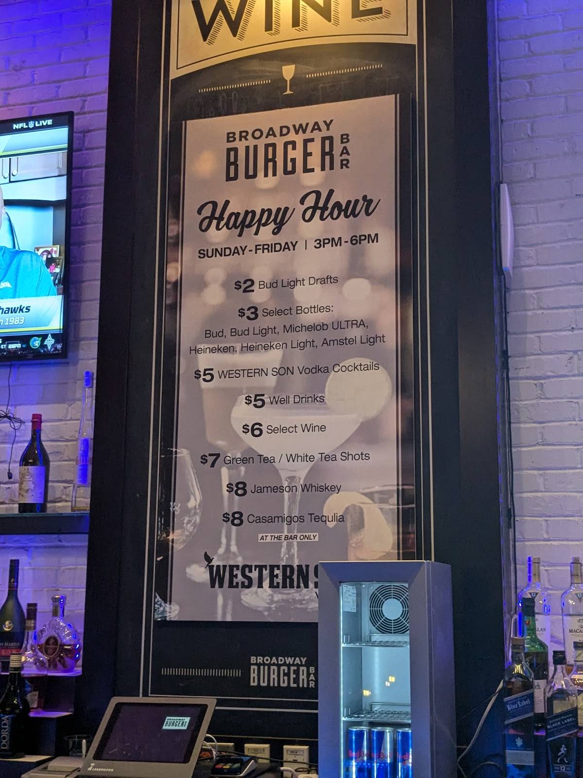 Carta de Broadway Burger Bar, Atlantic City, Pacific Ave