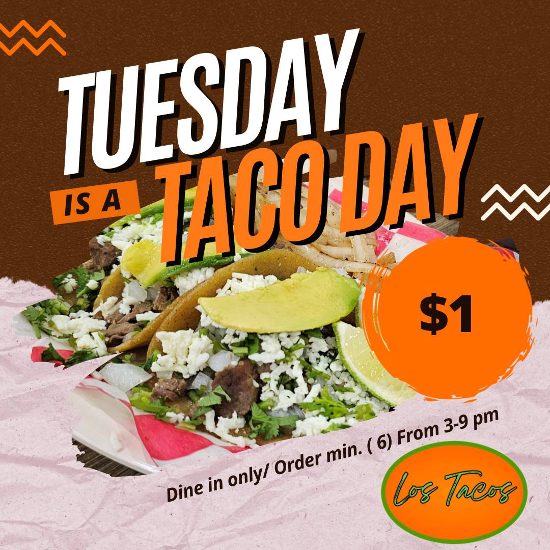 Carta del restaurante Los Tacos, Brownsville, Ruben M Torres Blvd suite 200