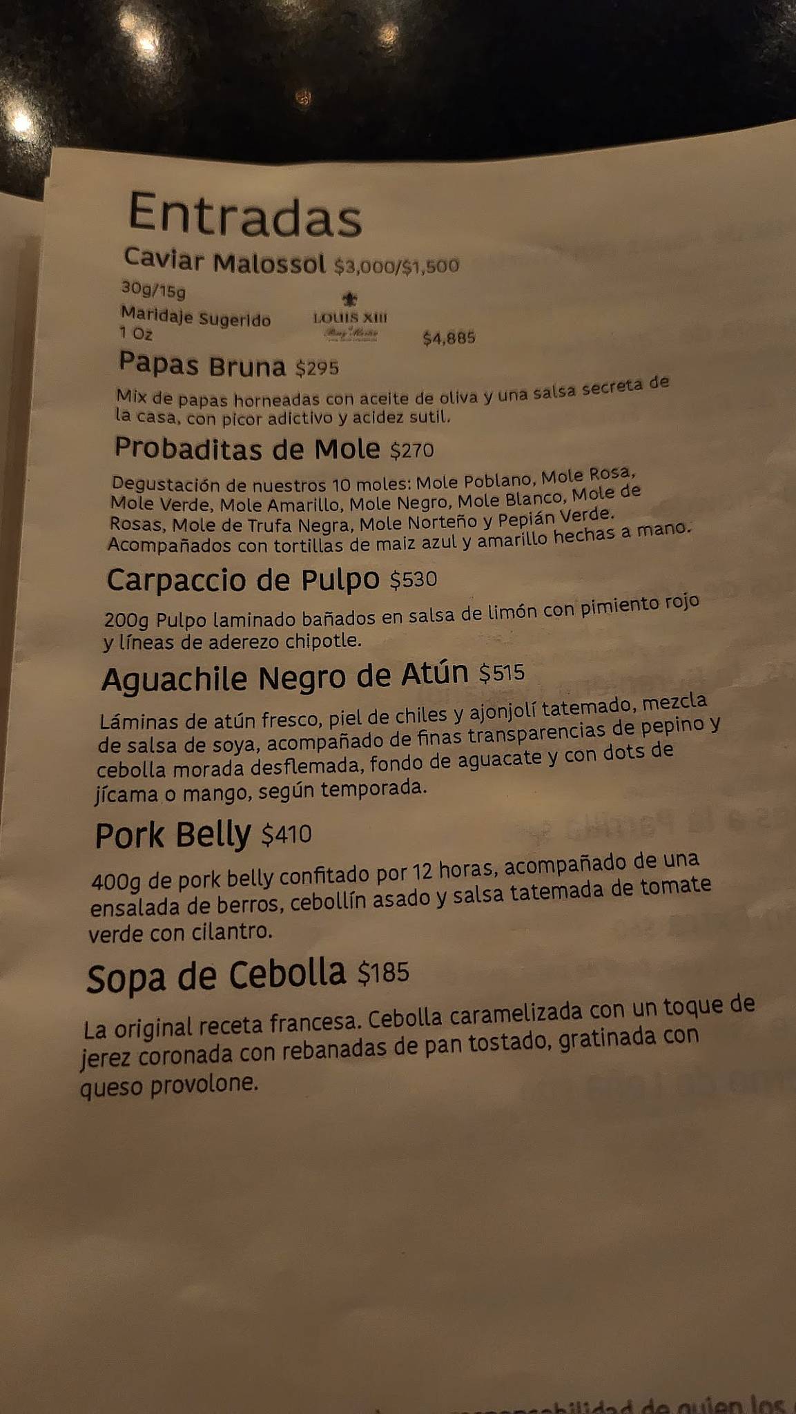 Carta de Bruna Restaurante, Guadalajara, C. Miguel Lerdo de Tejada 2418