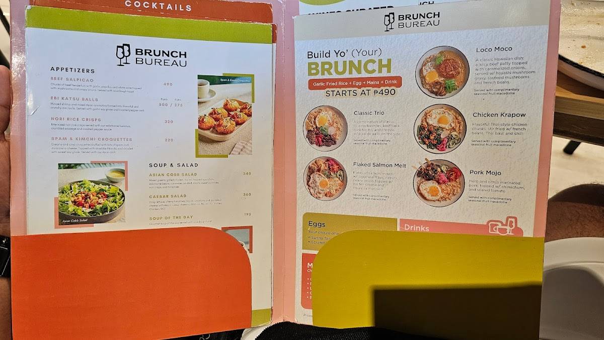 Menu at Brunch Bureau Proscenium restaurant, Makati