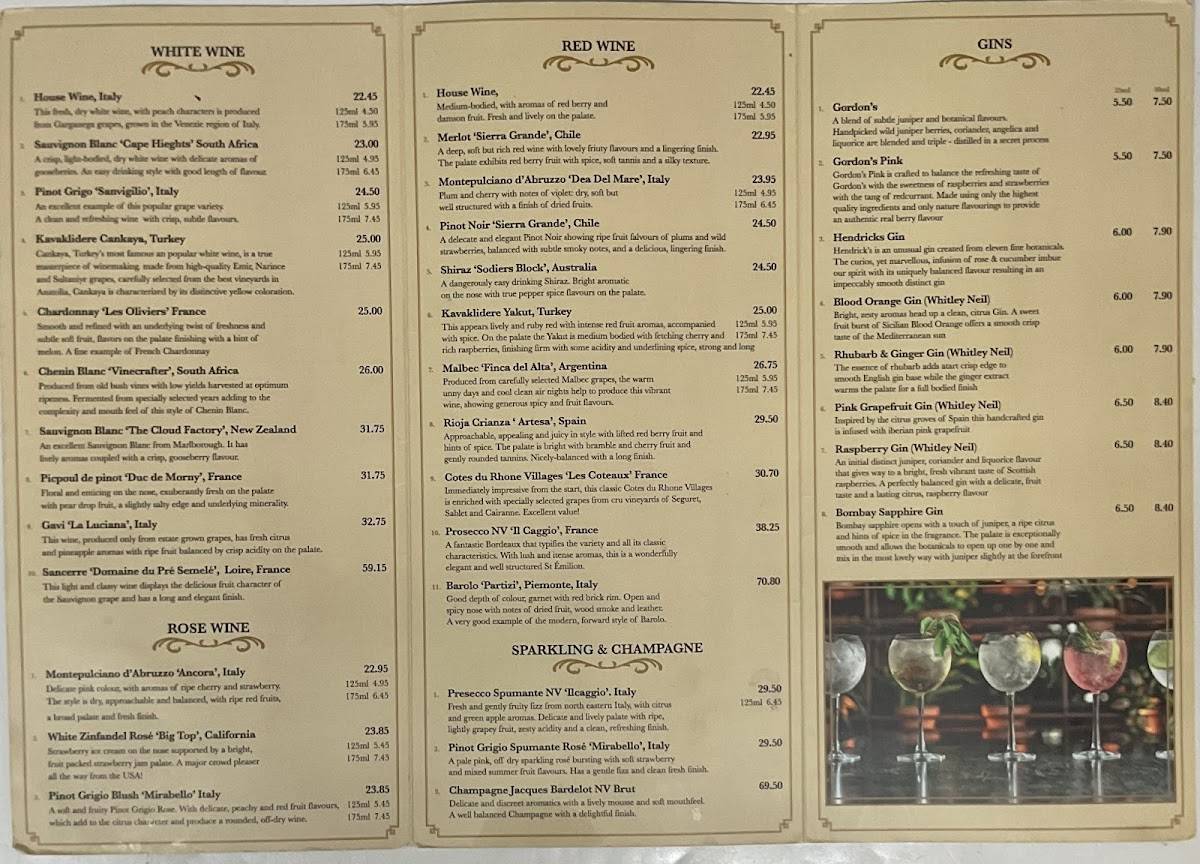 Menu at Buffalo Mediterranean Restaurant, Saint Neots