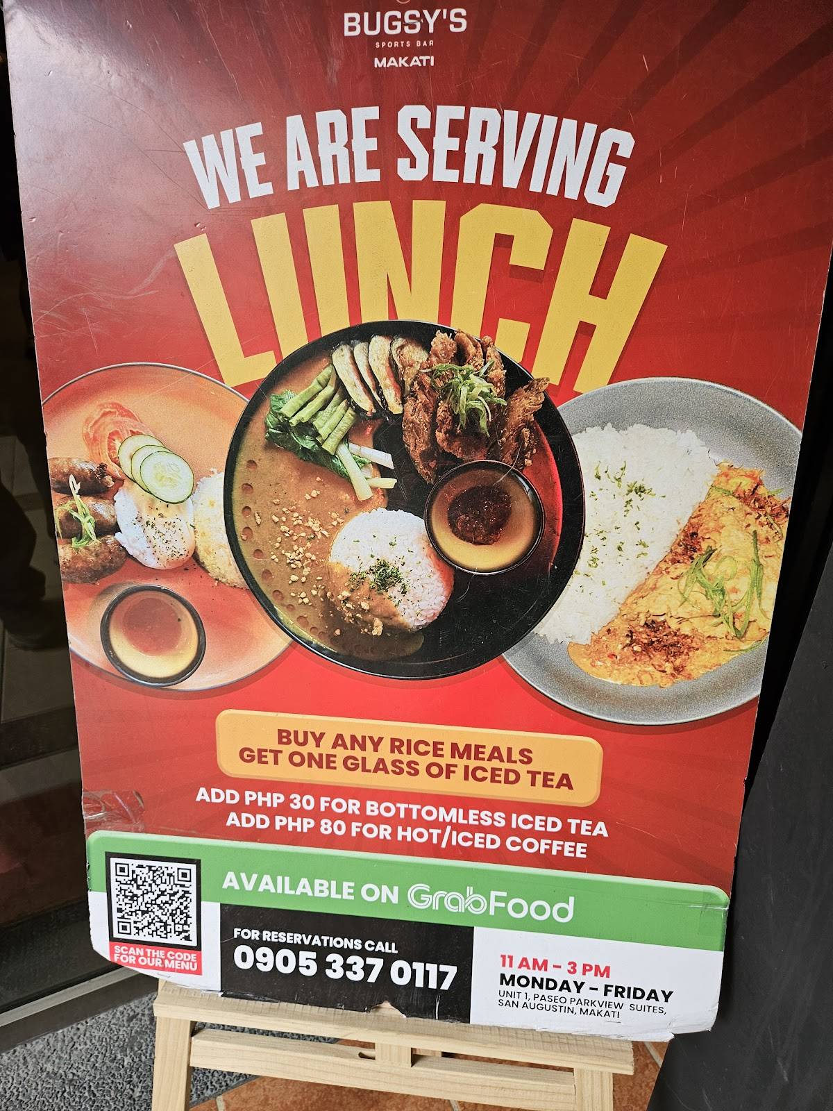 Menu at Bugsy's Sports Bar and Bistro (Salcedo Makati), Makati, Unit 1