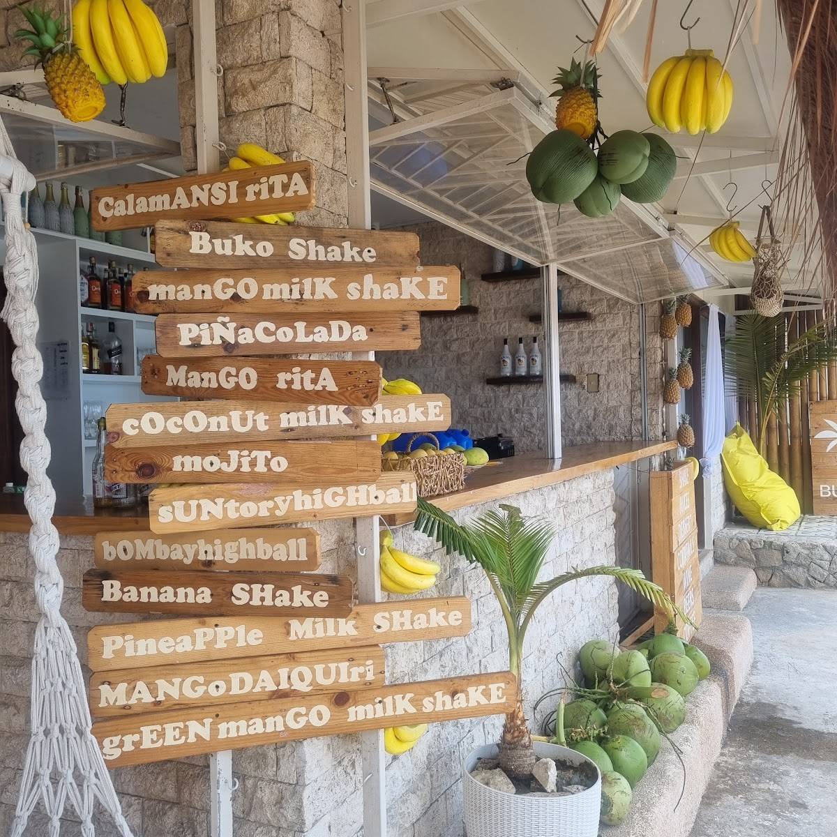Carta de Buko Seaside bar and Restaurant, Lapulapu, Kontiki Datag