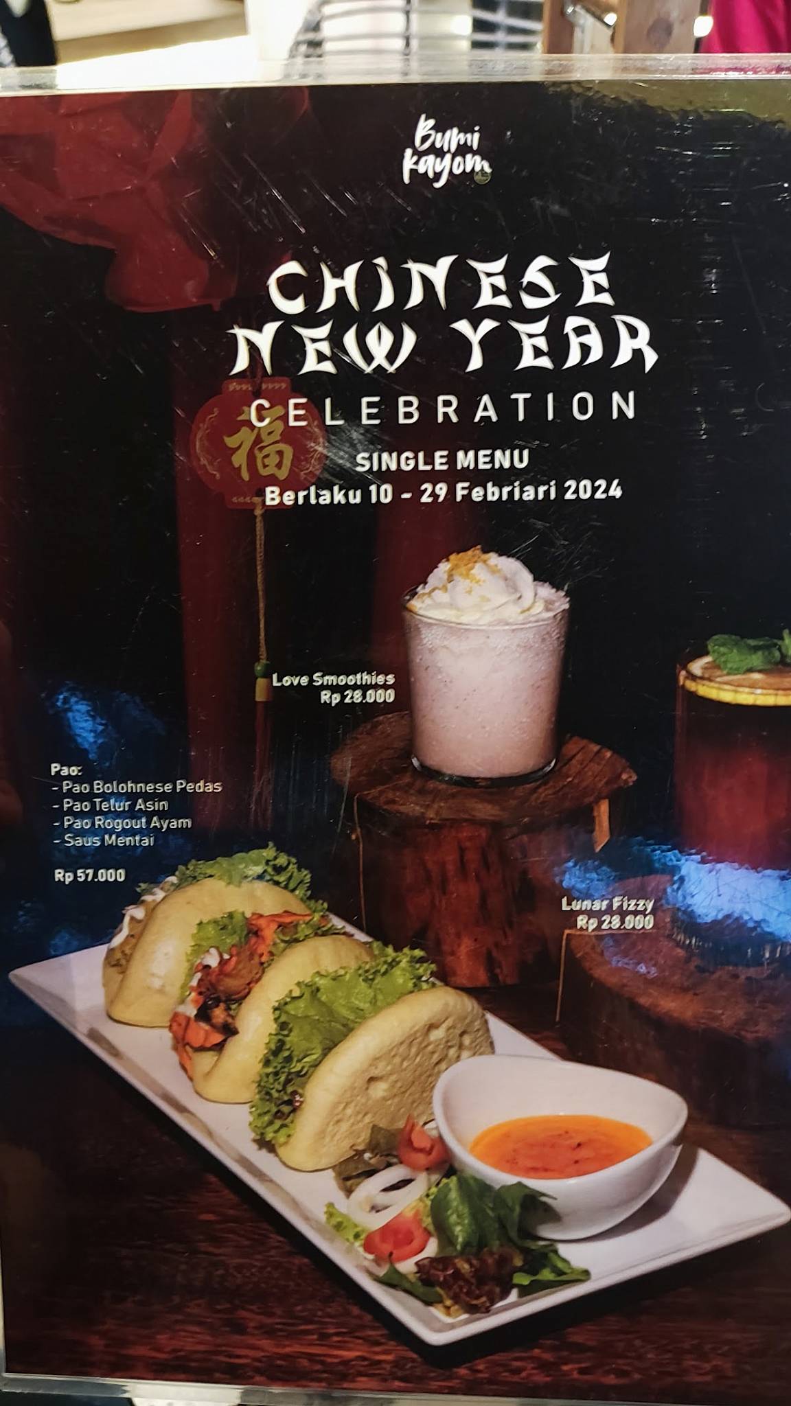 Carta del restaurante Bumi Kayom, Salatiga