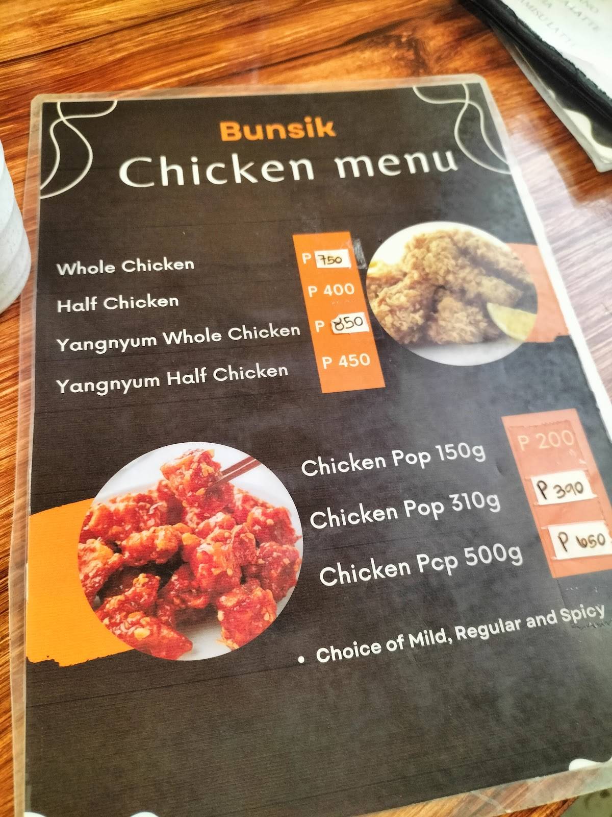 Menu at Bunsik Food Hub - Masterson Avenue restaurant, Cagayan de Oro