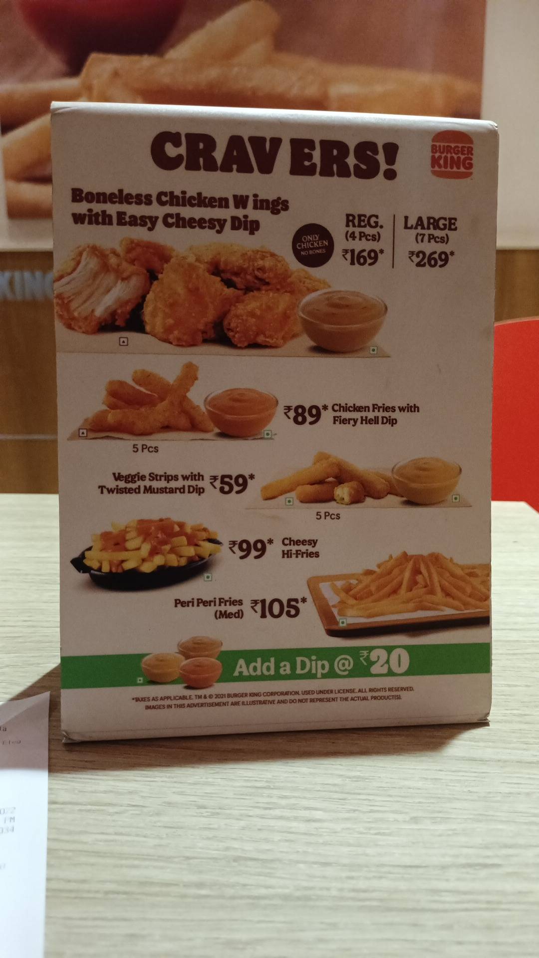 Menu at Burger King, Bengaluru, Unit No 722/1