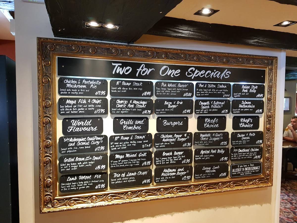 Menu at Burnt Stump pub & bar, Nottingham