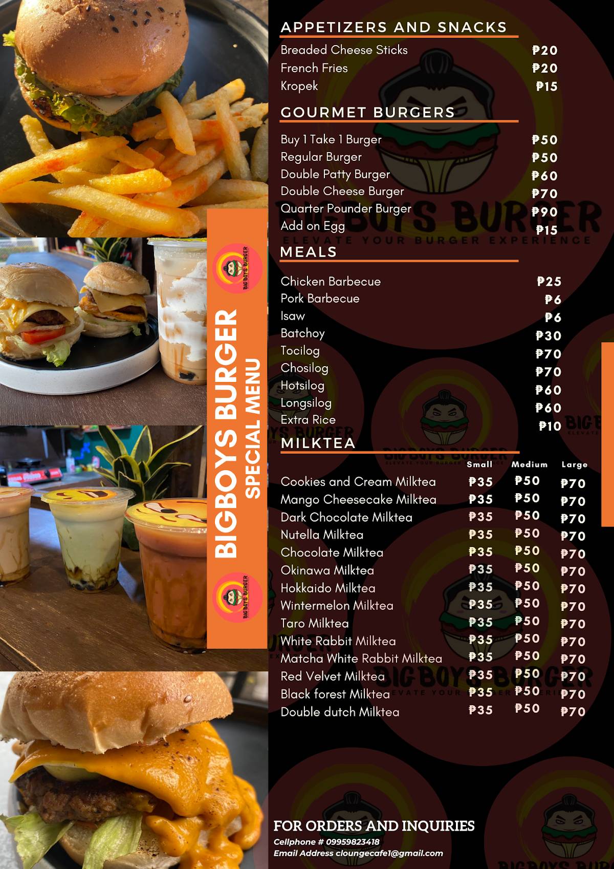 Menu at C-Lounge Cafe & Bigboys Burger, Ayungon