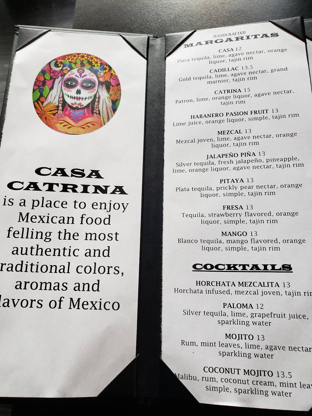 Carta del restaurante CASA CATRINA Finest Mexican Grill, Olympia