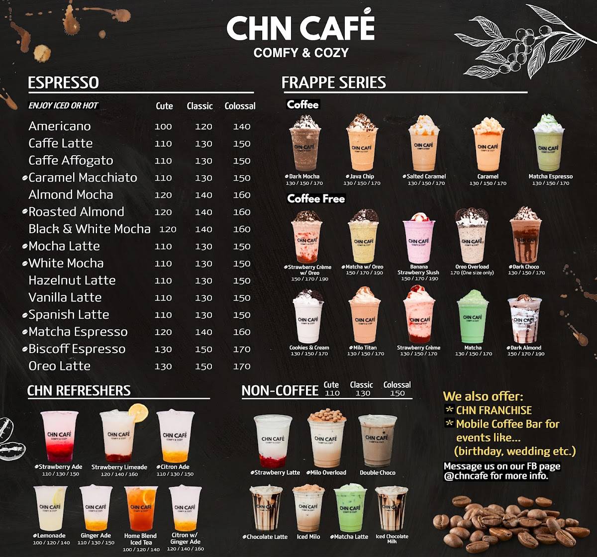 Menu at CHN CAFÉ DINALUPIHAN BATAAN, Dinalupihan