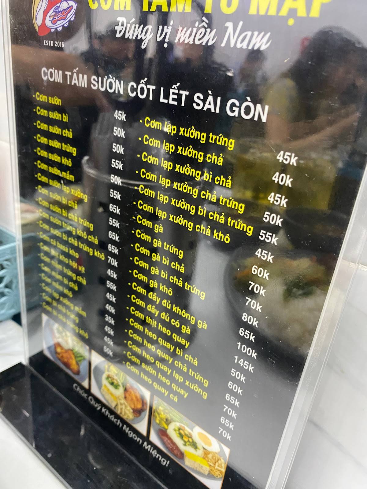 Menu at CƠM TẤM TƯ MẬP HÀ ĐÔNG - 180 NGUYỄN VĂN LỘC restaurant, Hanoi