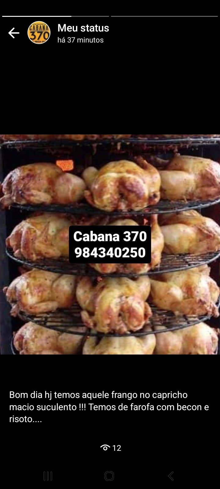 Menu at Cabana 370, Brazil