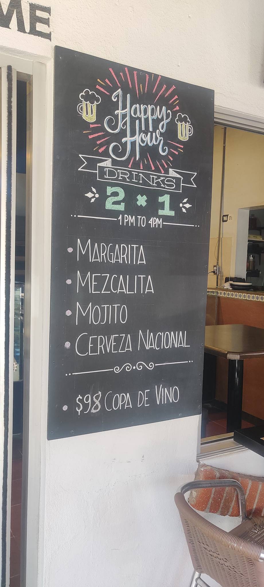 Menu at The Cabo Bakery, Cabo San Lucas