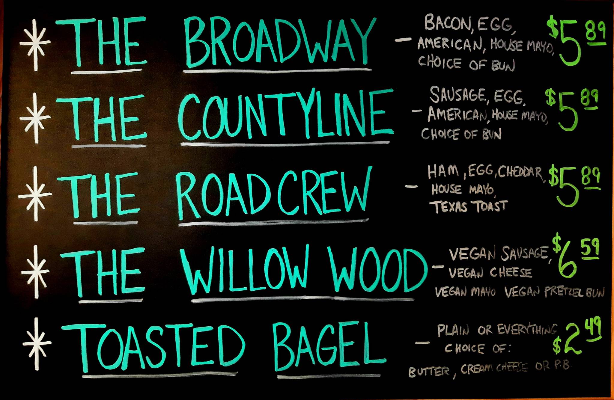 Menu at Alden Bakery & Cafe, Alden