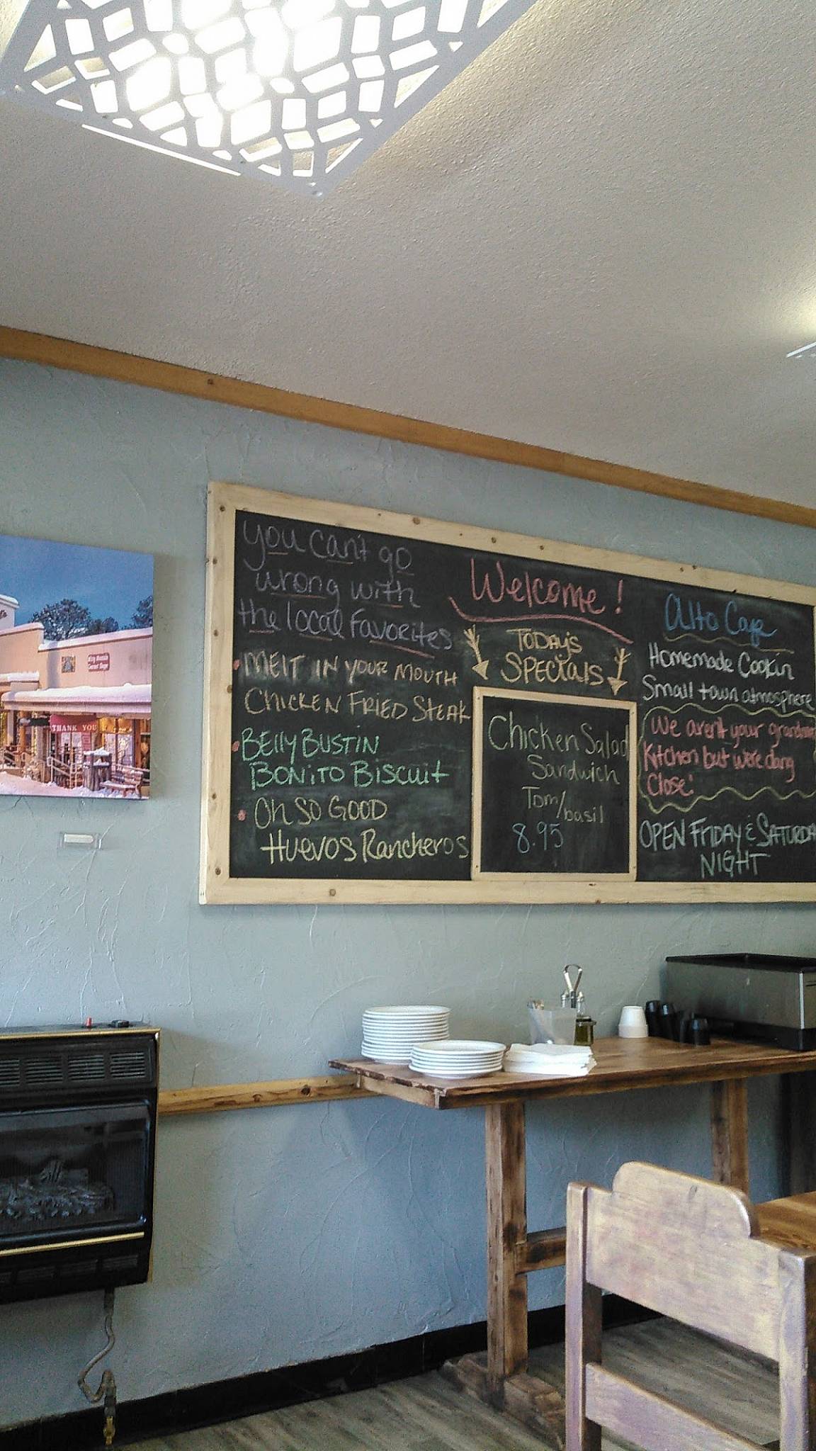 Menu at Alto Cafe, Alto, 810 NM-48