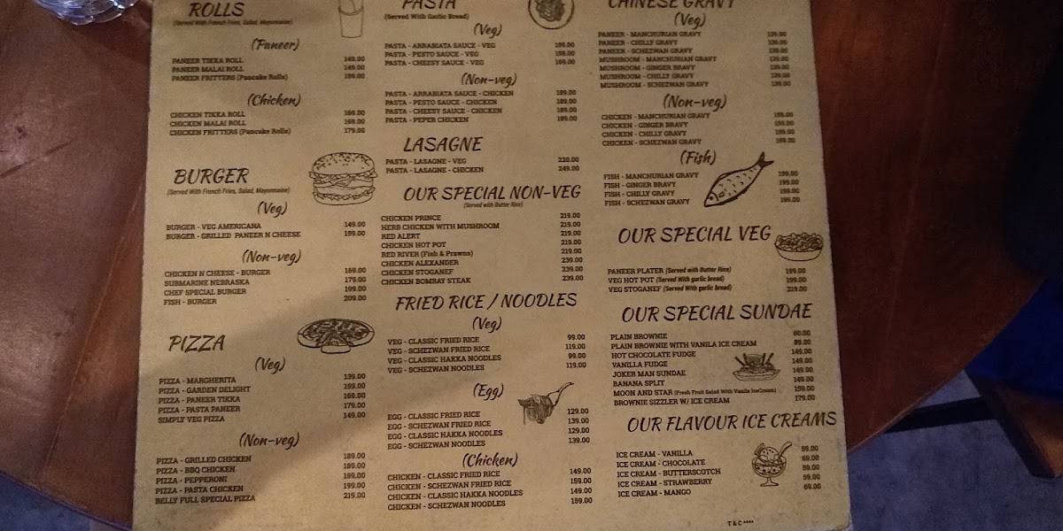 Menu at Belly Full Cafe, Hosur
