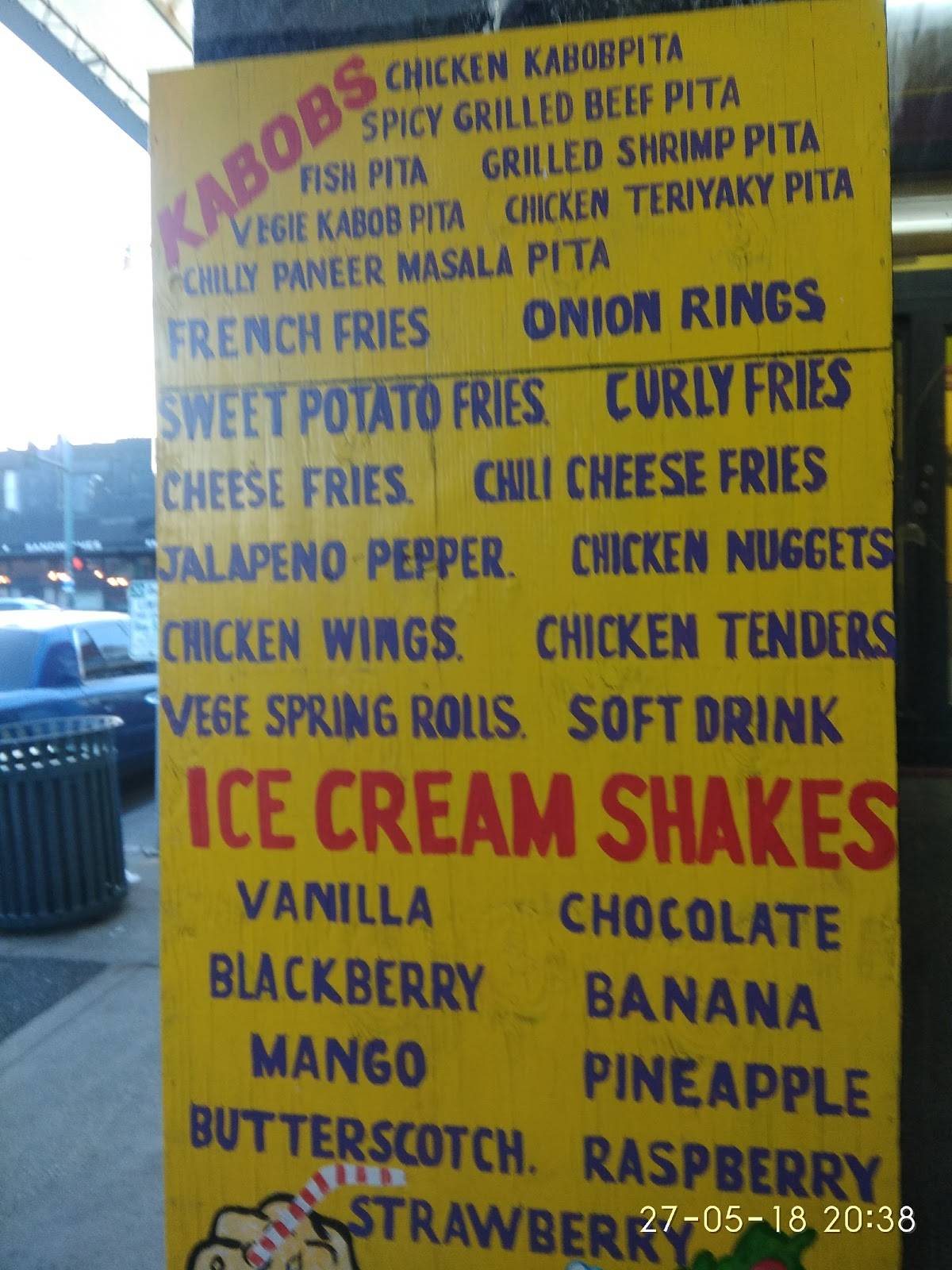 Menu at Burger Hut restaurant, Hubbard