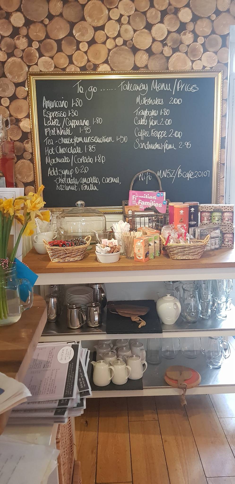 Menu at Buttercup Cafe, Doune